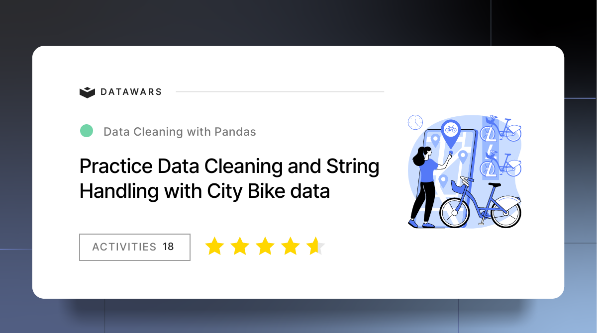 Practice Data Cleaning and String Handling with City Bike data | Free Data Science Project ...