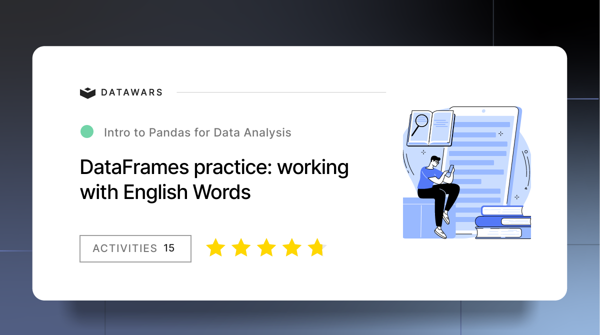 DataFrames practice: working with English Words | Free Data Science Project | Data Wars