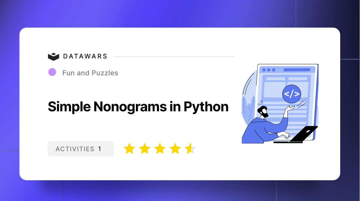 Simple Nonograms in Python | Free Data Science Project | Data Wars