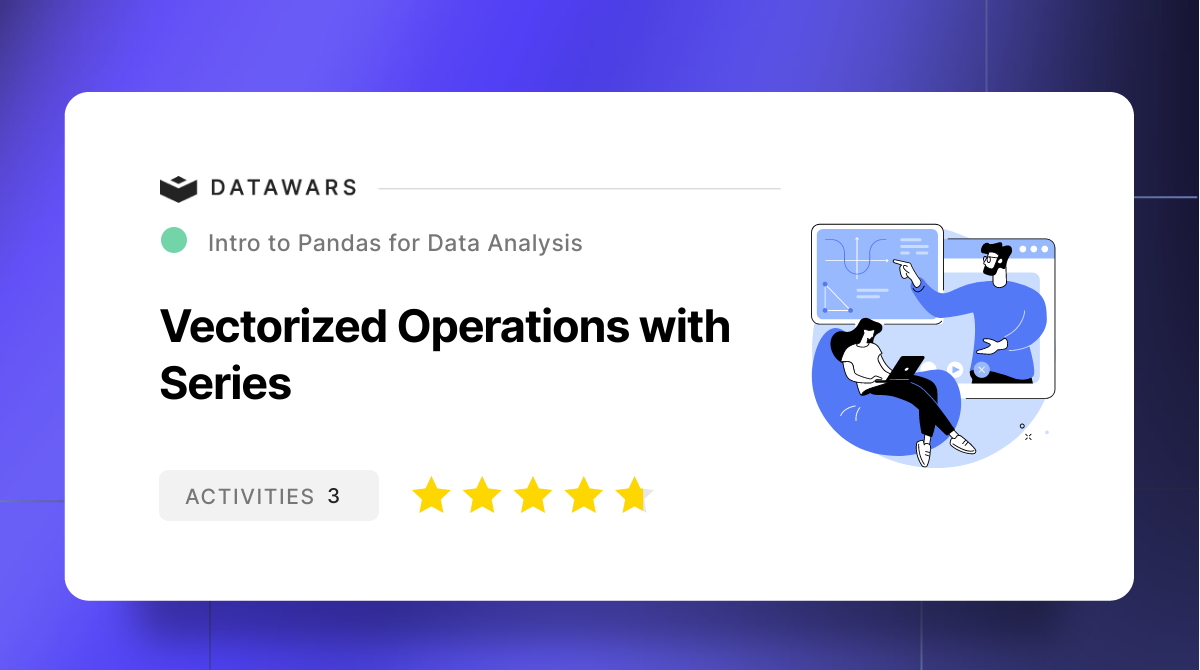 Vectorized Operations with Series | Free Data Science Project | Data Wars