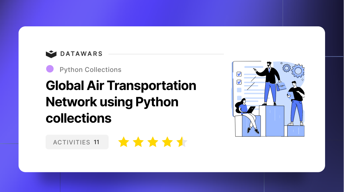 Global Air Transportation Network using Python collections | Free Data Science Project | Data Wars