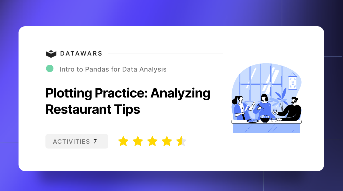 Plotting Practice: Analyzing Restaurant Tips | Free Data Science Project | Data Wars