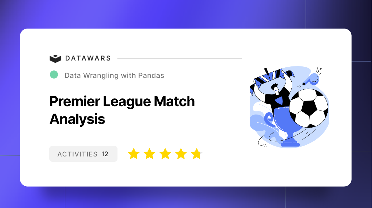 Premier League Match Analysis | Free Data Science Project | Data Wars