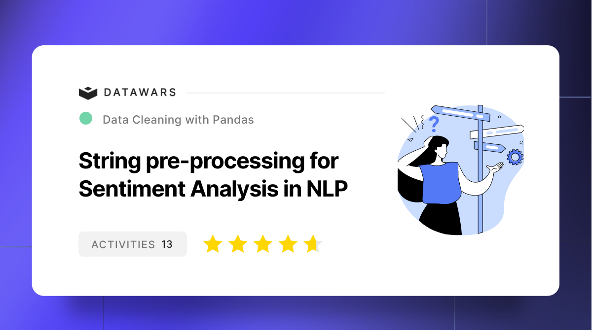 String Pre Processing For Sentiment Analysis In Nlp Free Data Science Project Data Wars