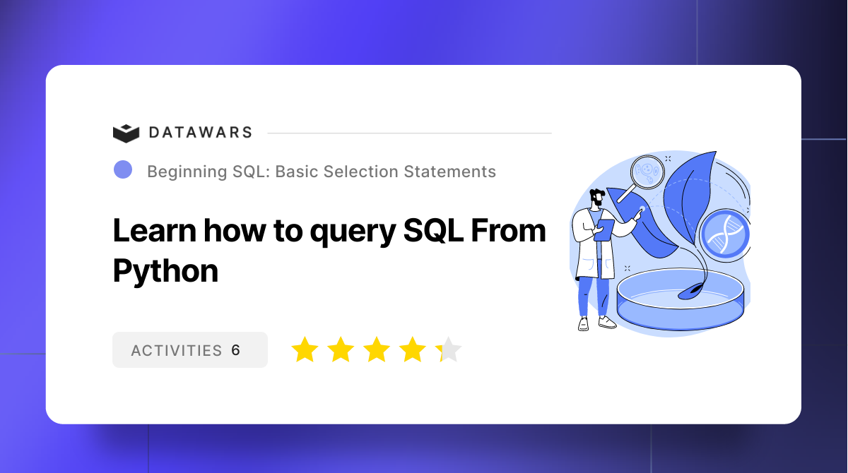 Learn How To Query Sql From Python Free Data Science Project Data Wars