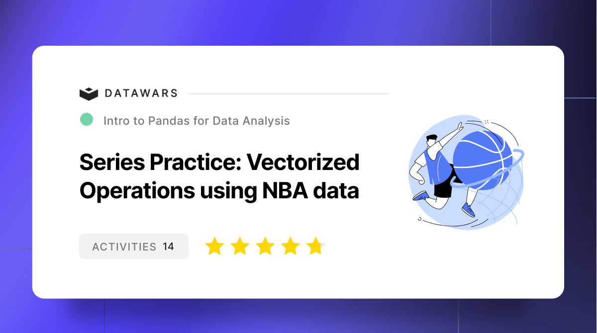 Series Practice: Vectorized Operations using NBA data | Free Data Science Project | Data Wars