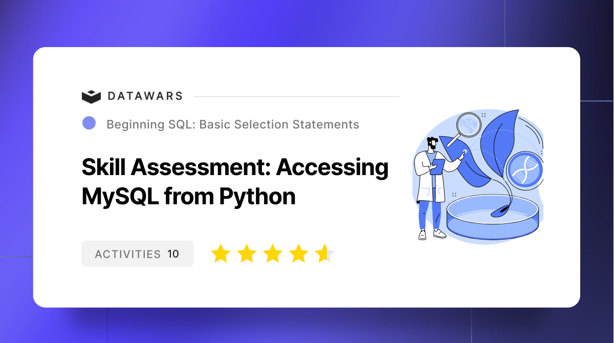 Skill Assessment Accessing Mysql From Python Free Data Science