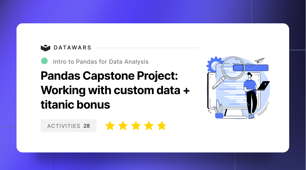 Pandas Capstone Project: Working with custom data + titanic bonus | Free Data Science Project ...