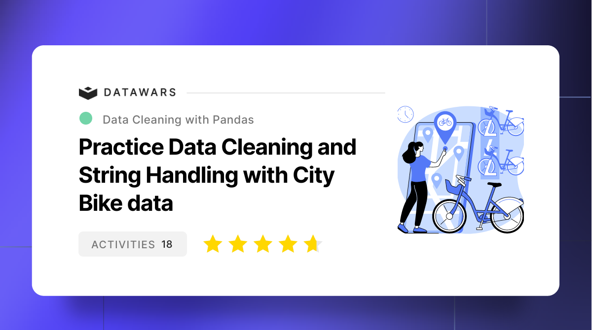 Practice Data Cleaning and String Handling with City Bike data | Free Data Science Project ...
