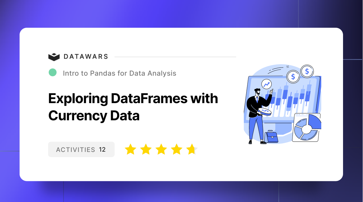 Exploring DataFrames with Currency Data | Free Data Science Project | Data Wars