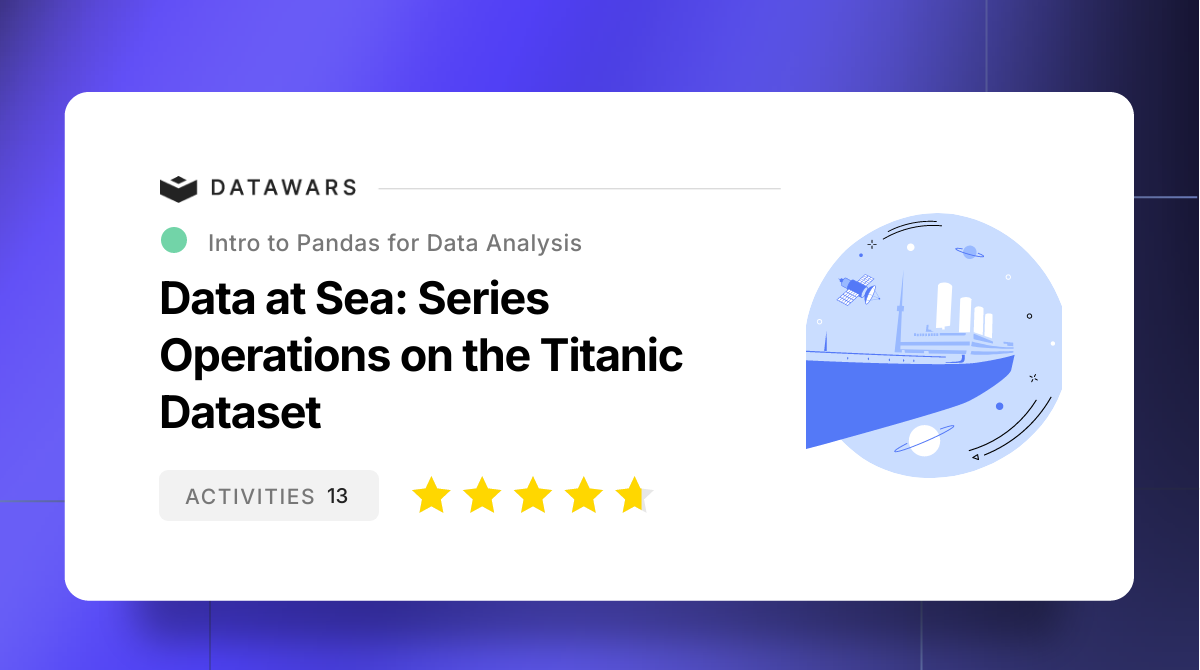 Data at Sea: Series Operations on the Titanic Dataset | Free Data ...