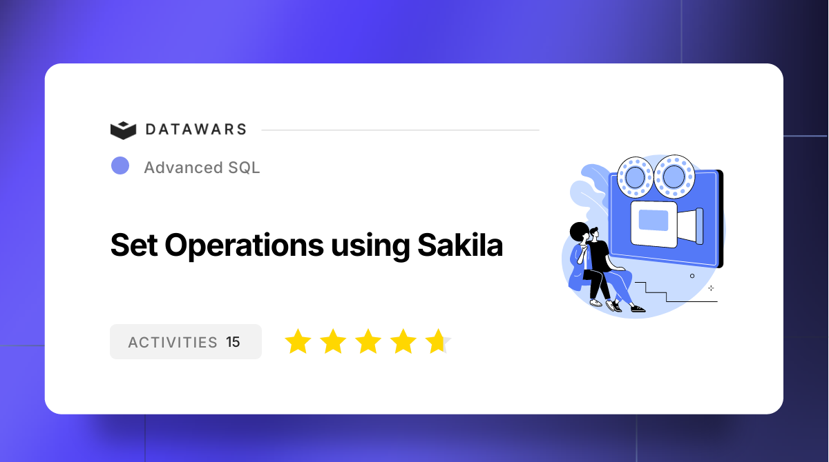 Set Operations using Sakila | Free Data Science Project | Data Wars Set Operations using Sakila | Free Data Science Project | Data Wars