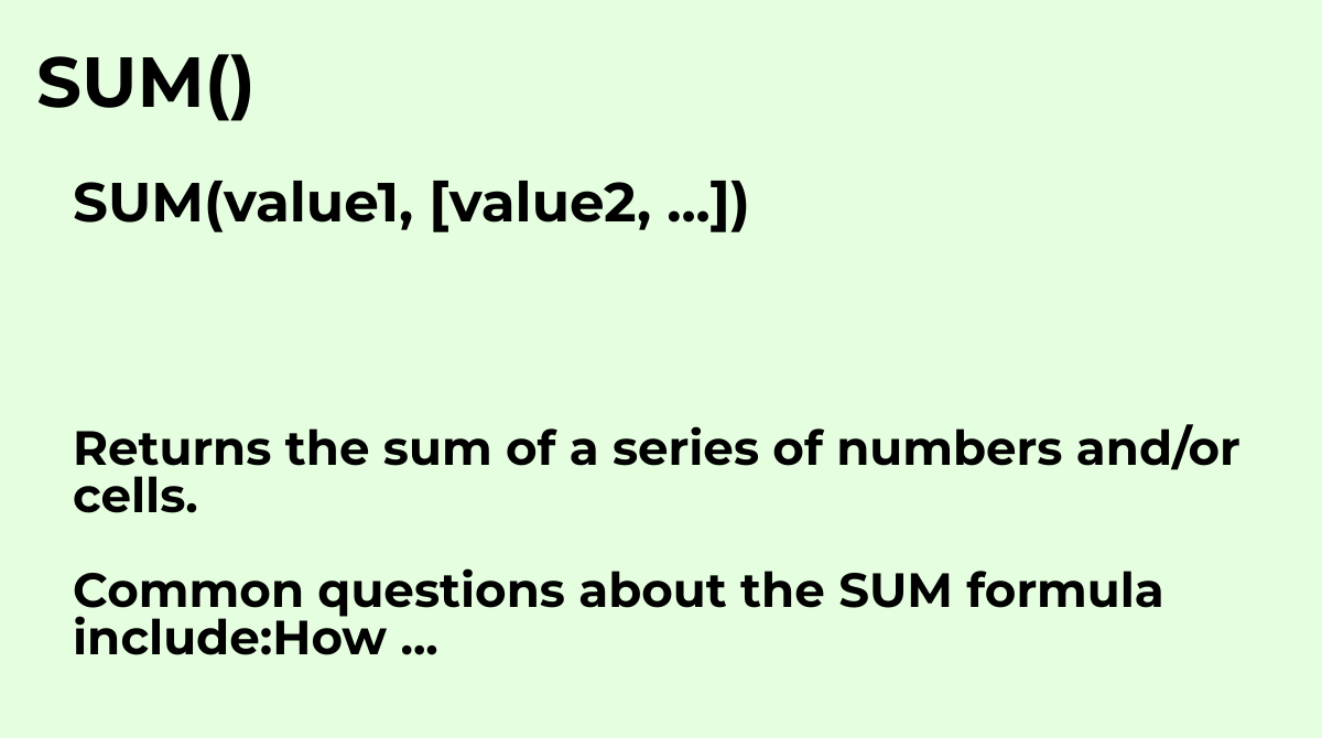 How To Use SUM Function In Google Sheets Better Sheets