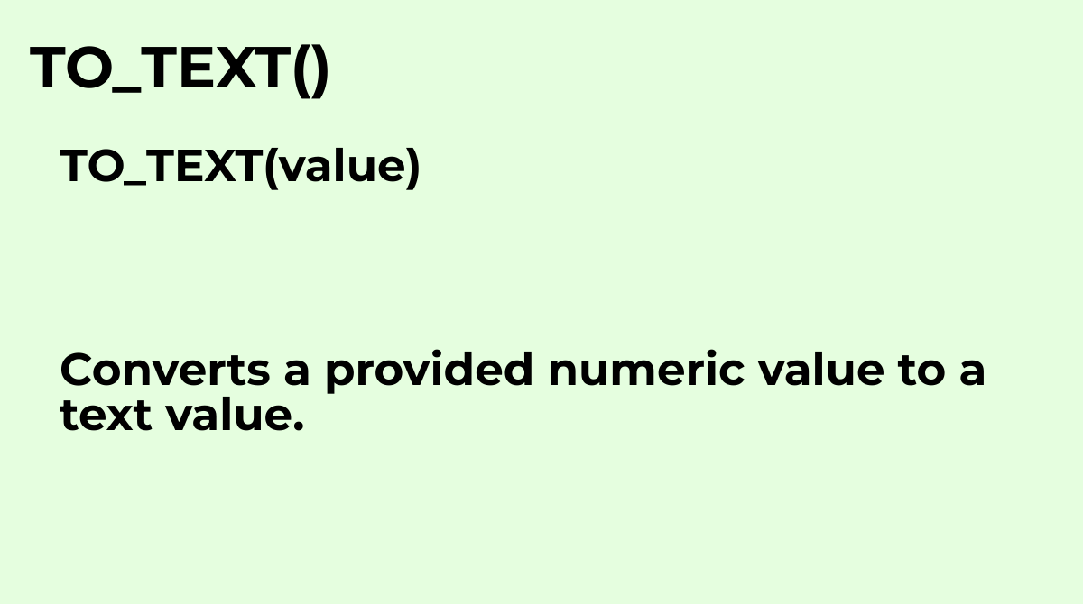 How To Use TO TEXT Formula In Google Sheets Better Sheets