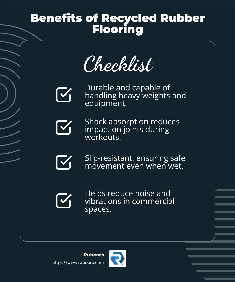 Recycled Rubber Flooring: Eco-Friendly and Durable Choices - Rubcorp