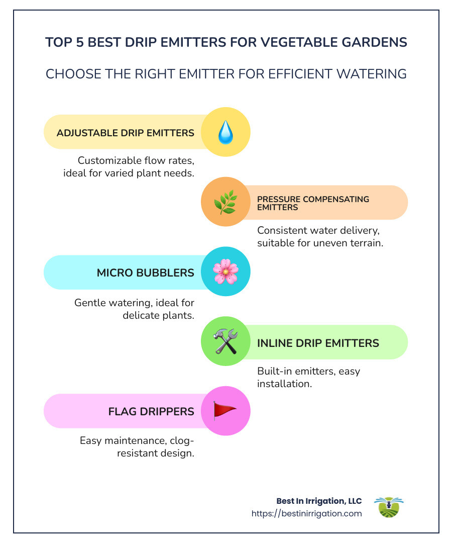 Best Drip Emitters for Vegetable Garden: Top 5 Must-Haves 2024