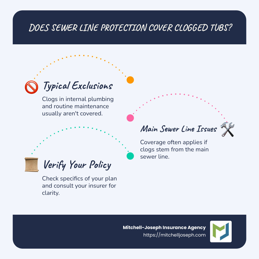 Does Sewer Line Protection Covers Clogged Tub? Top Guide
