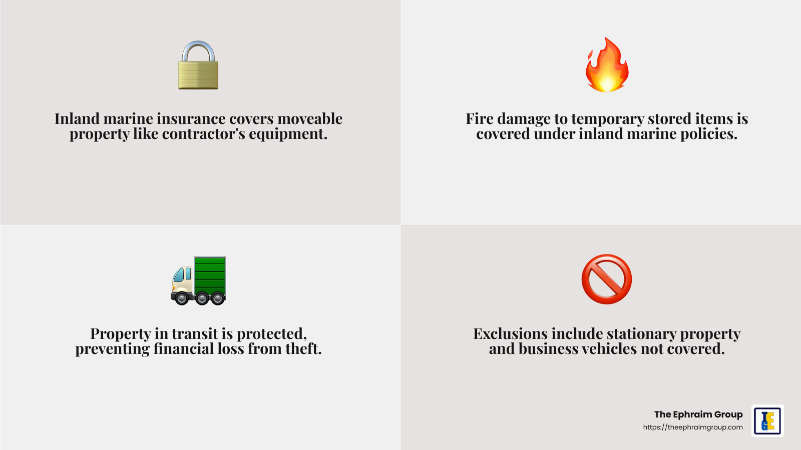 What is Commercial Inland Marine Insurance Coverage For: 5 Essential ...