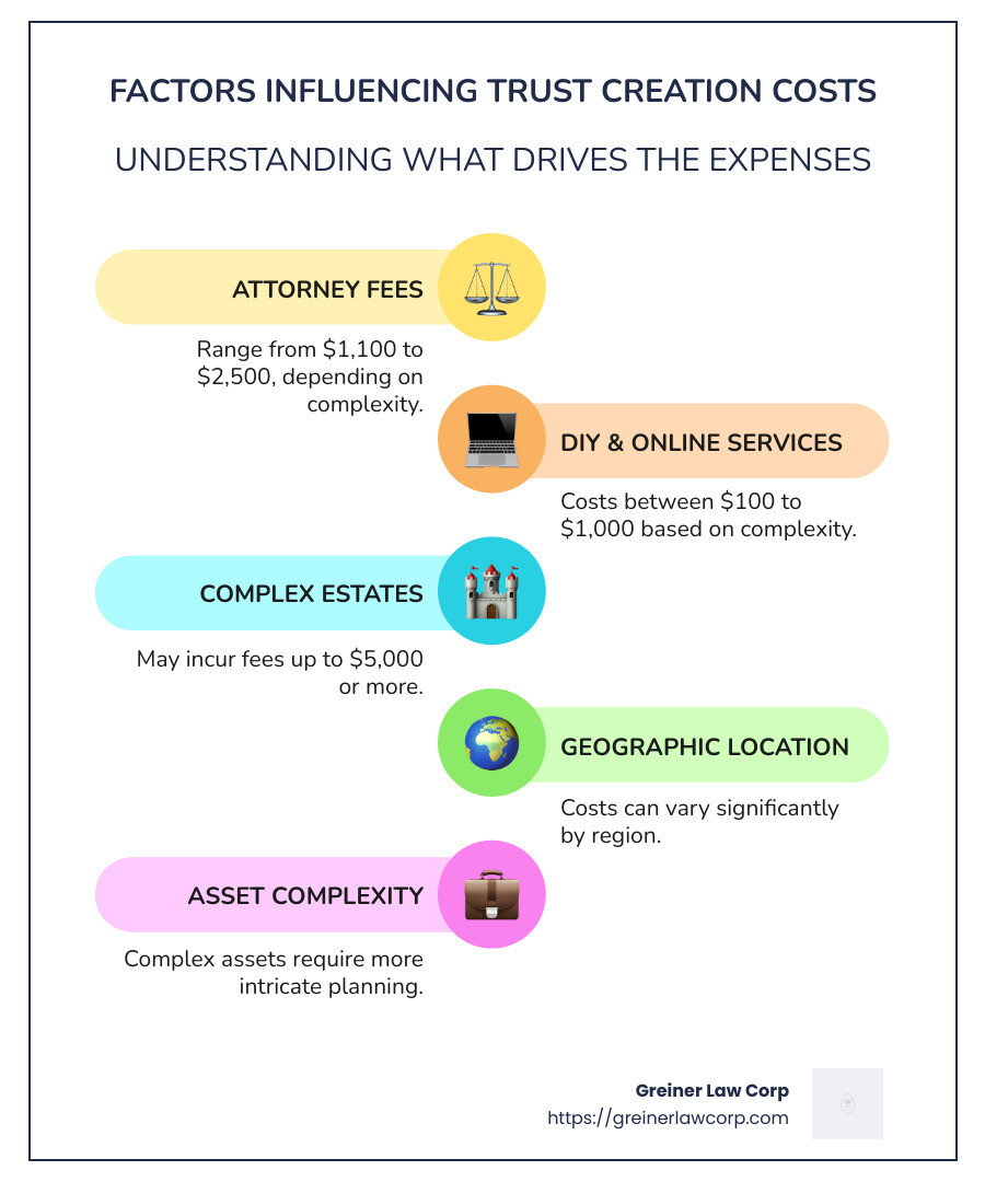 How Much Does It Cost to Create a Trust in 2025?