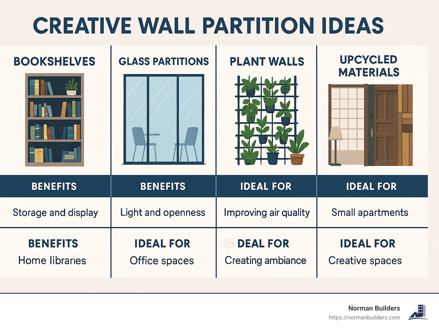 Creative Wall Partition Ideas: 10 Stunning Solutions 2025
