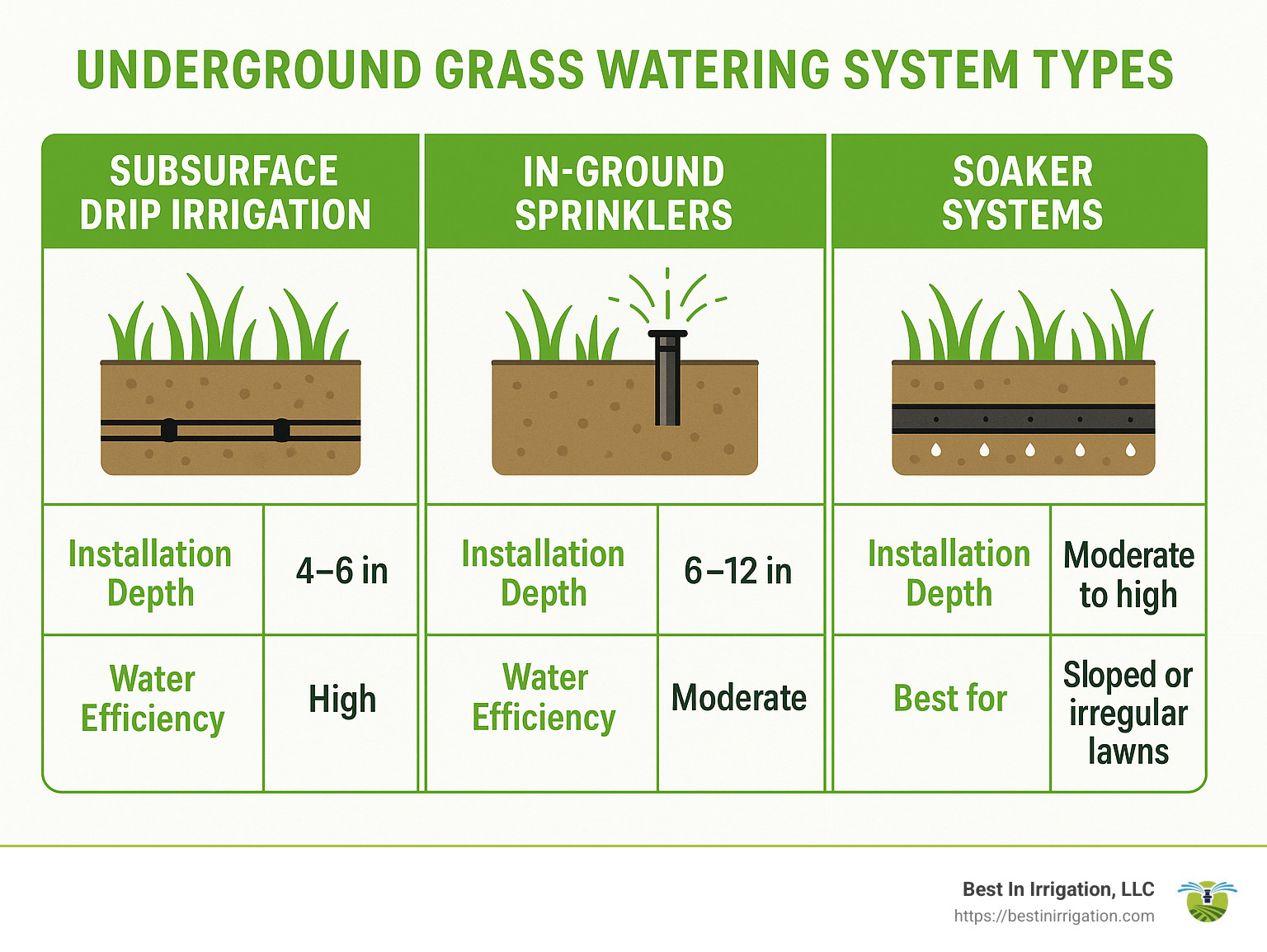 Underground Grass Watering System: Top 5 Efficient Picks
