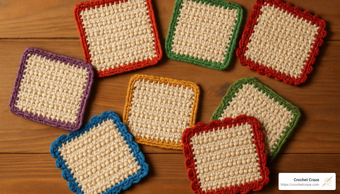 Shape Up Your Skills: Crochet Square Coasters