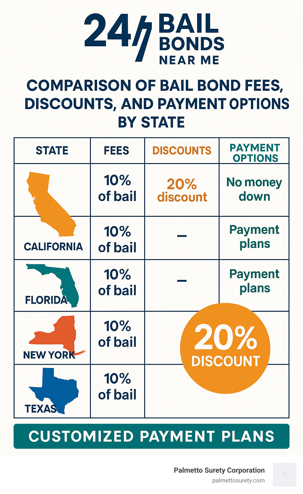 24/7 bail bonds near me: Top 5 Fastest Trusted in 2025
