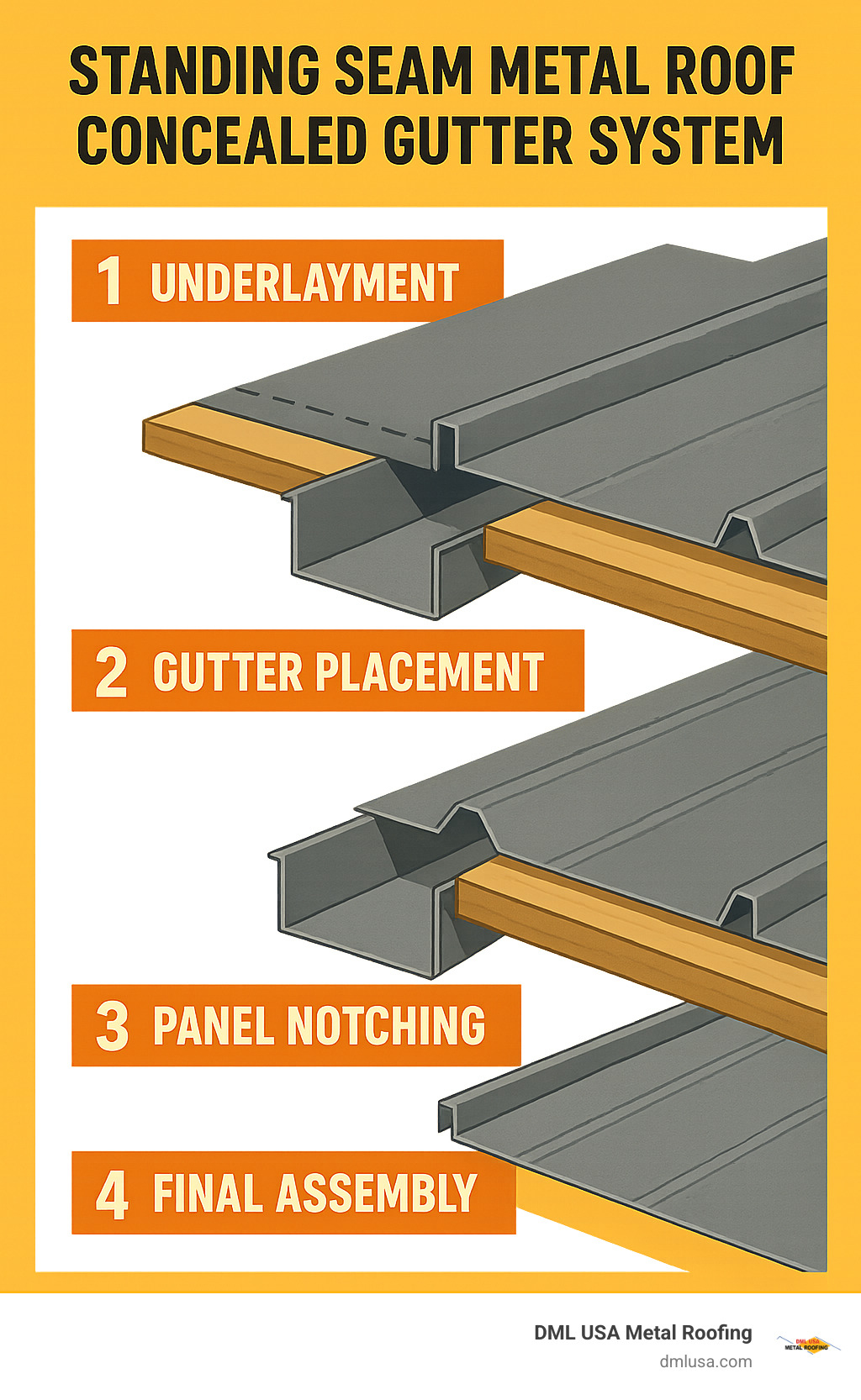 Standing Seam Metal Roof Concealed Gutter System: 7 Powerful Benefits 2025