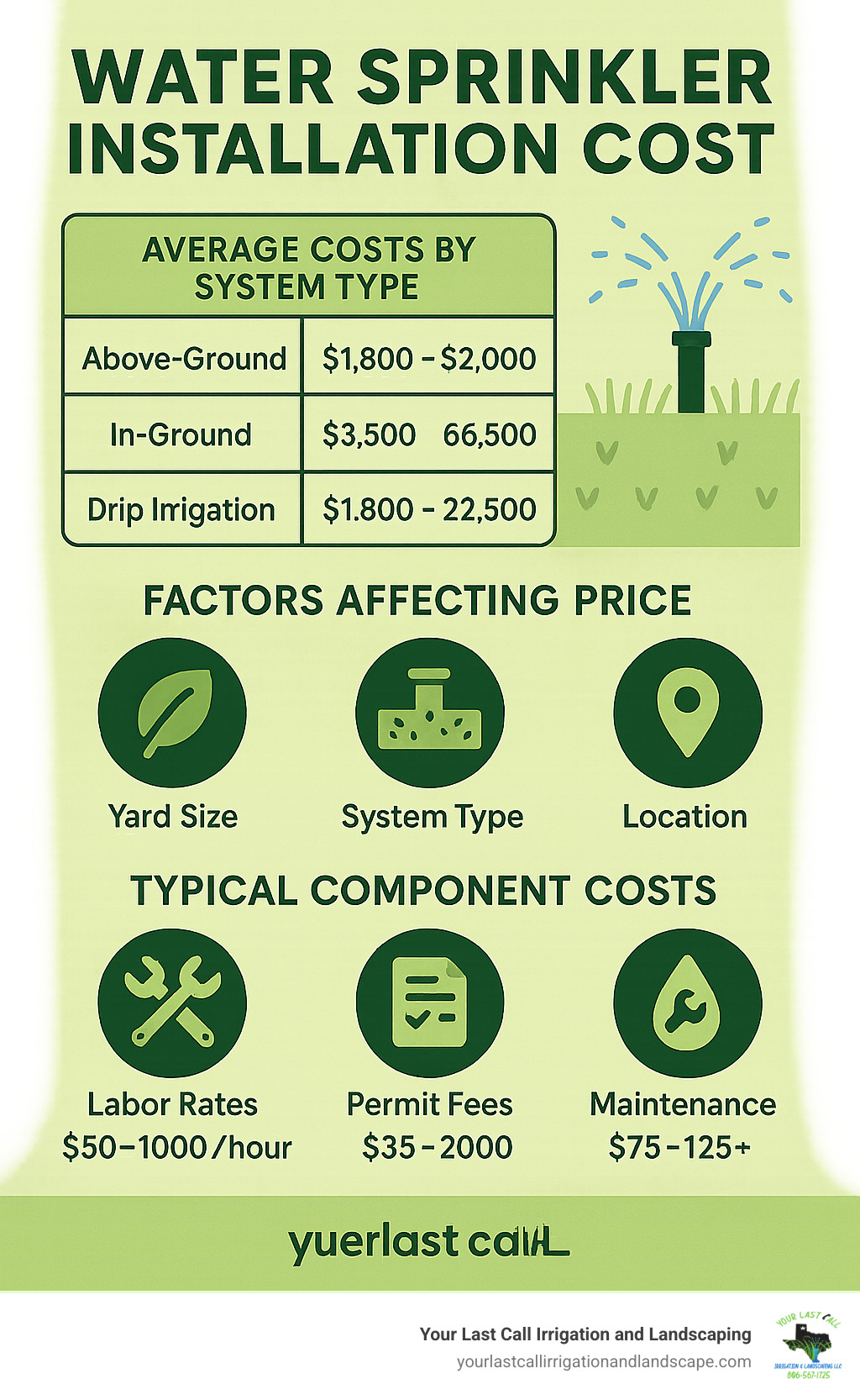 water sprinkler installation cost 2024: Top 5 Smart Savings