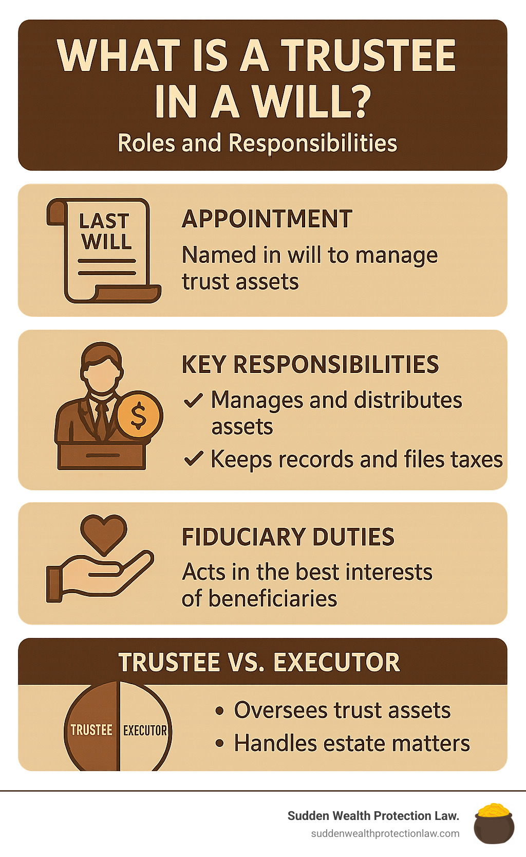Trustee in a Will: Ensuring Your Wishes Are Honored - Sudden Wealth Protection Law