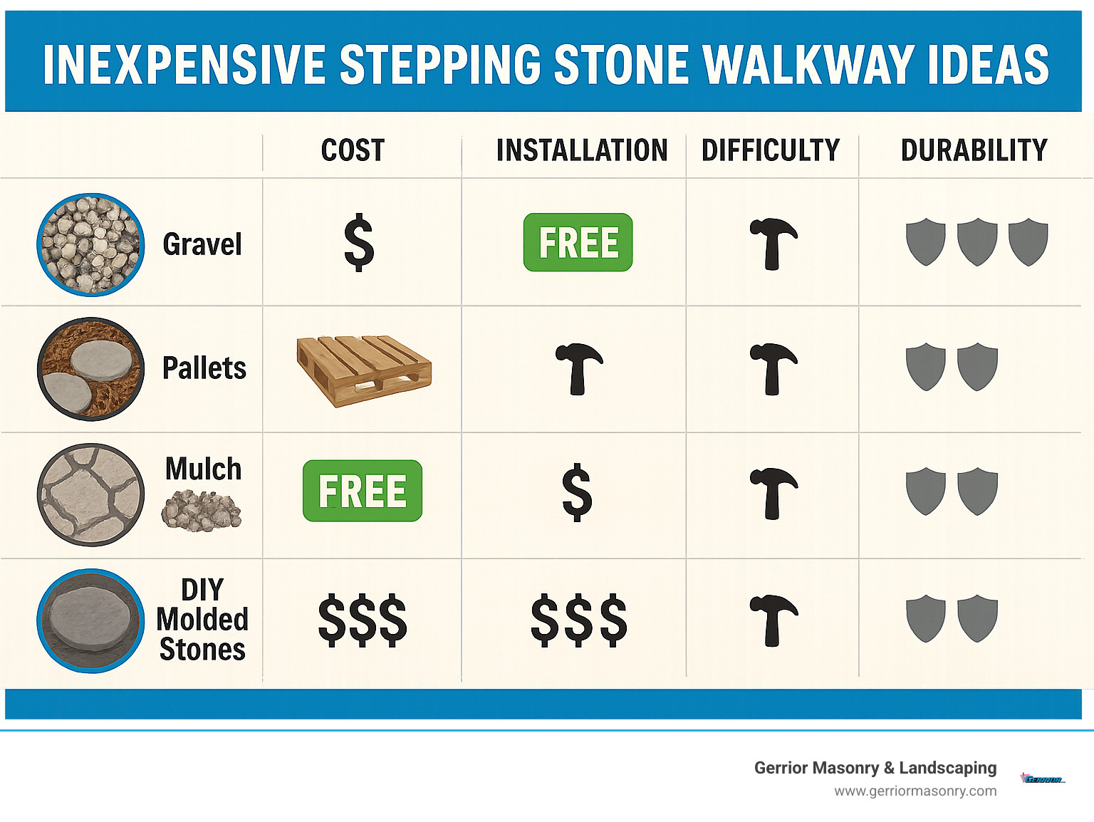 Inexpensive Stepping Stone Walkway Ideas: 8 Best Stunning 2025