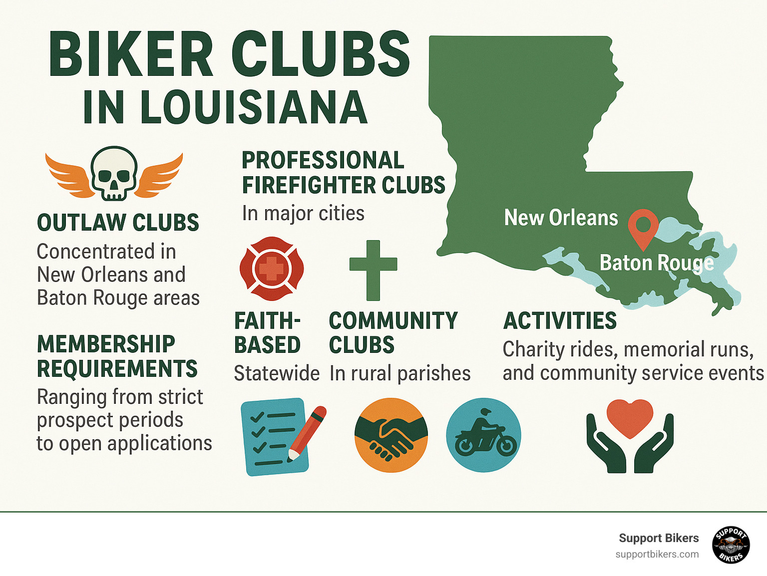 Biker Clubs Louisiana: 10 Best Epic Groups in 2025