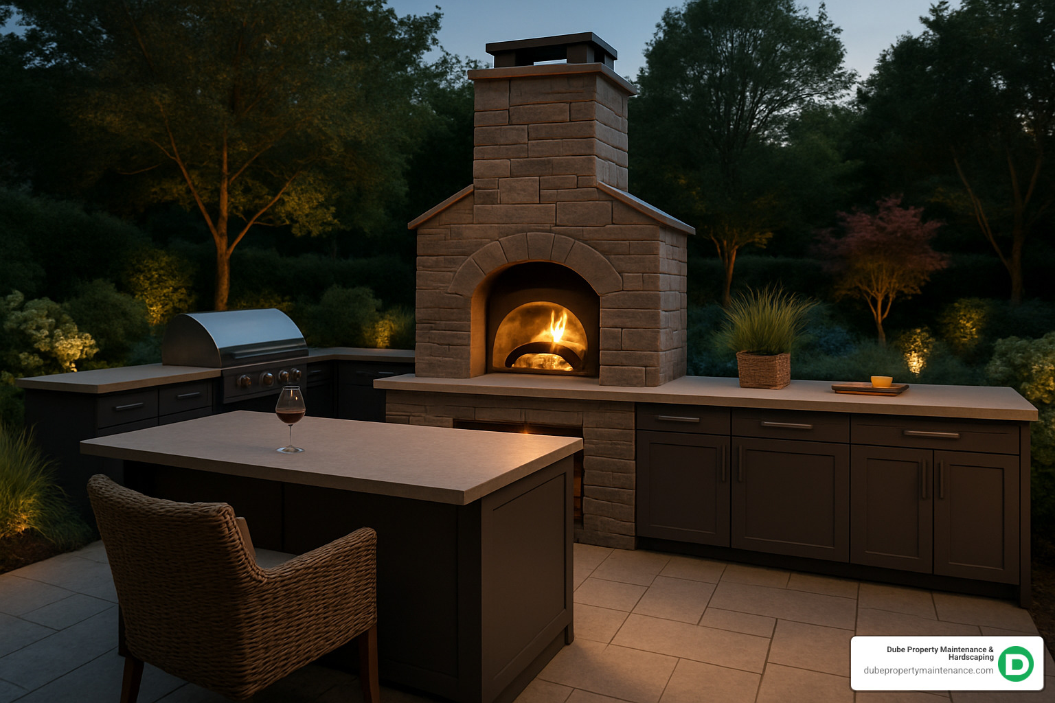 Modern Outdoor Kitchen with Fireplace: 10 Stunning Ideas 2025