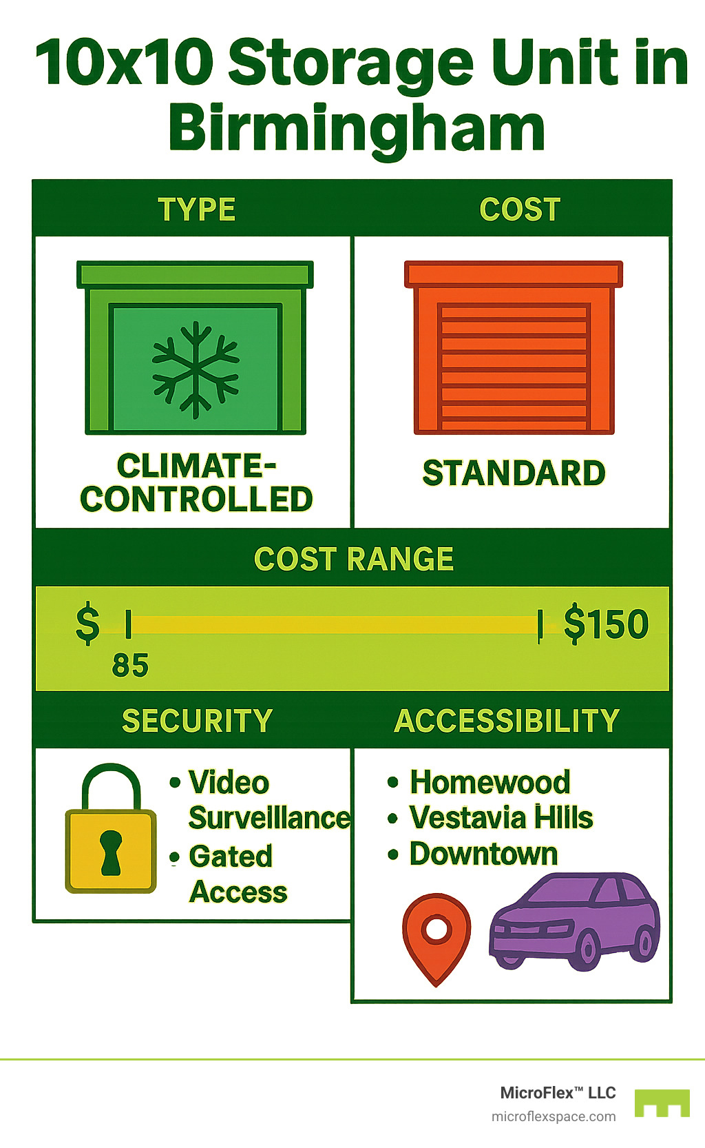 10x10 storage unit in birmingham: Top 5 Best Options 2025
