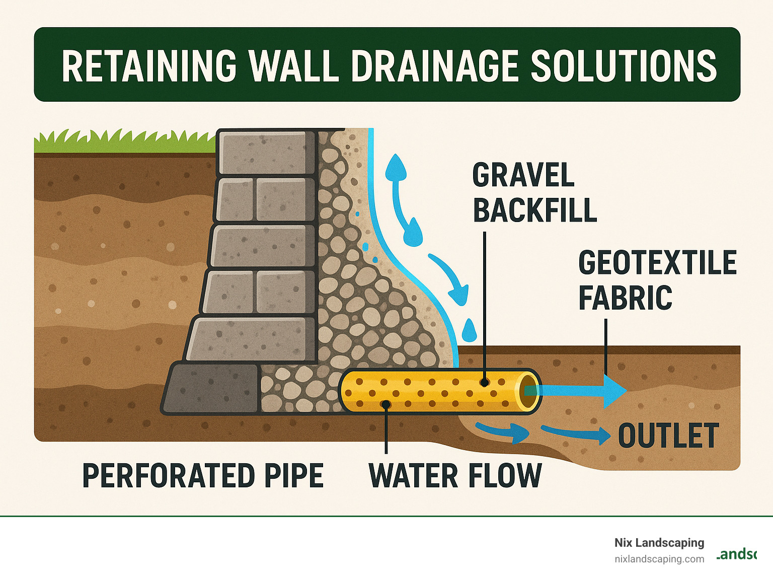 Retaining wall drainage solutions? 7 Powerful Ways to Prevent Failure