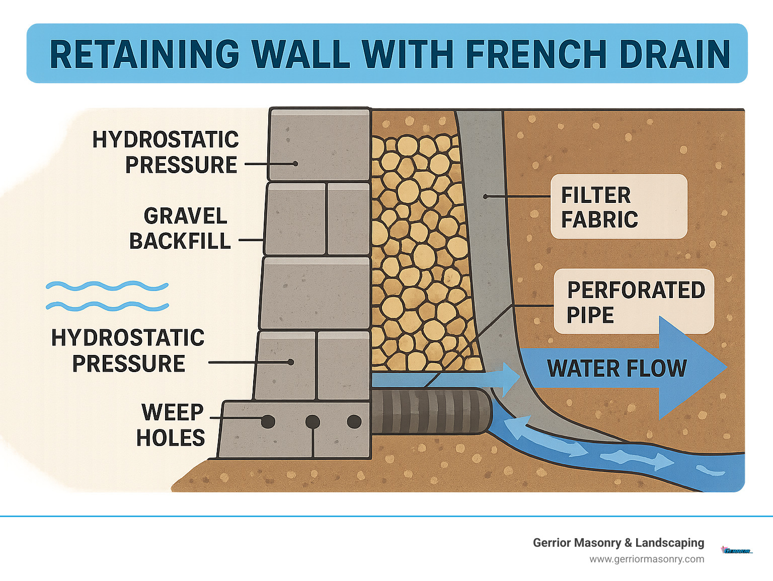 Retaining Wall With French Drain: 7 Powerful Ways to Prevent Failure 2025