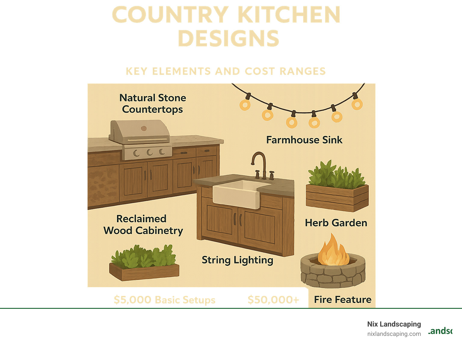 Outdoor Country Kitchen Designs: 10 Best Inspiring Ideas 2025