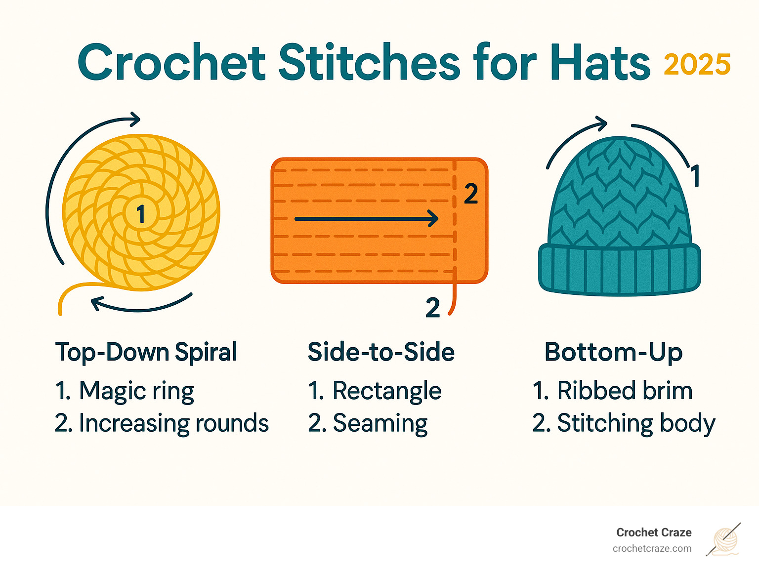 Crochet Stitches for Hats That'll Have You Hooked