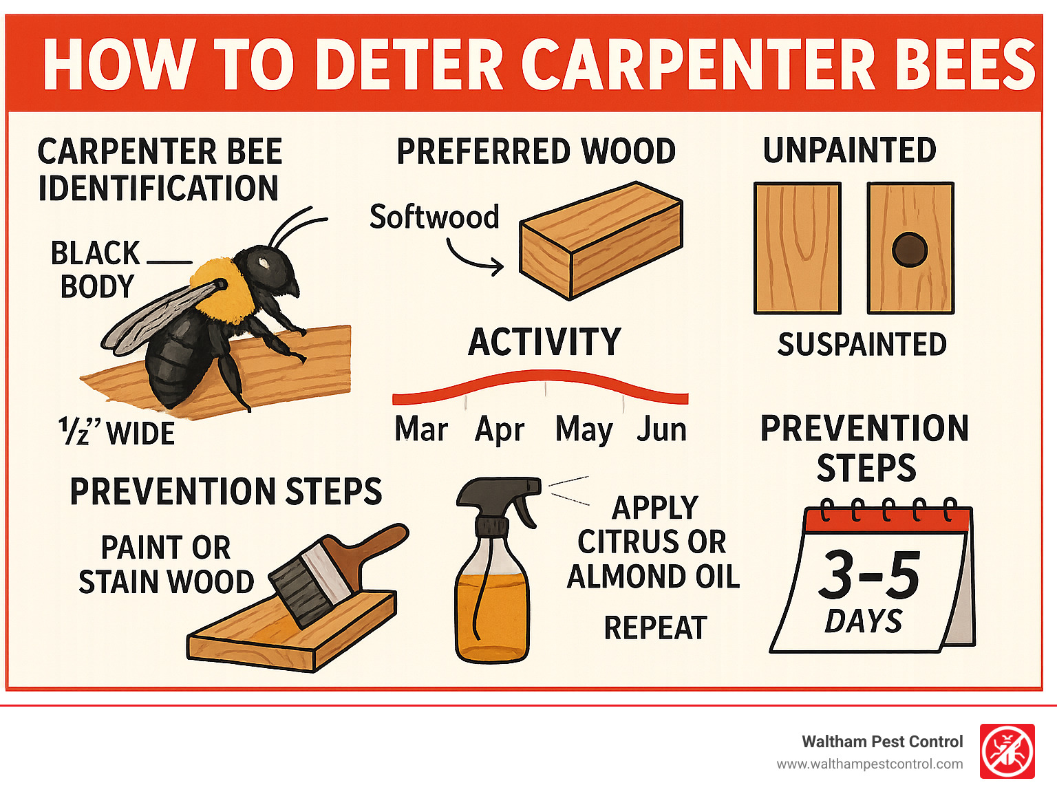How to Deter Carpenter Bees: 10 Proven Ways to Prevent Damage