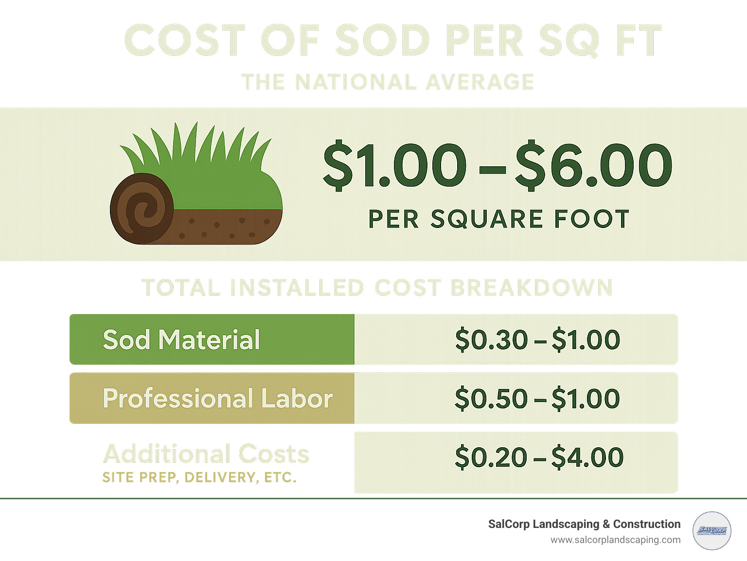 Best Cost of Sod Per Sq Ft: 2025's Real Secrets