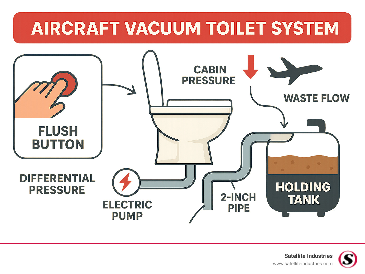 Vacuum toilet system in aircraft: 1st Revolutionary