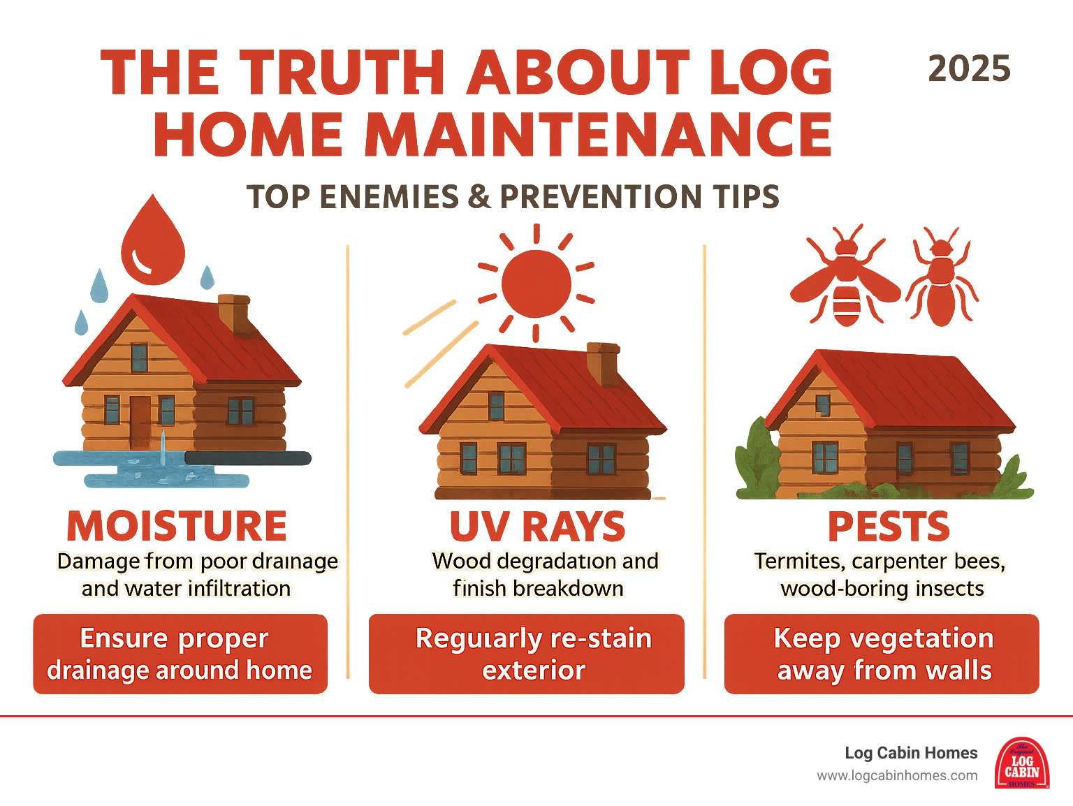 Log Home Upkeep: 3 Simple Steps for Lazy Owners