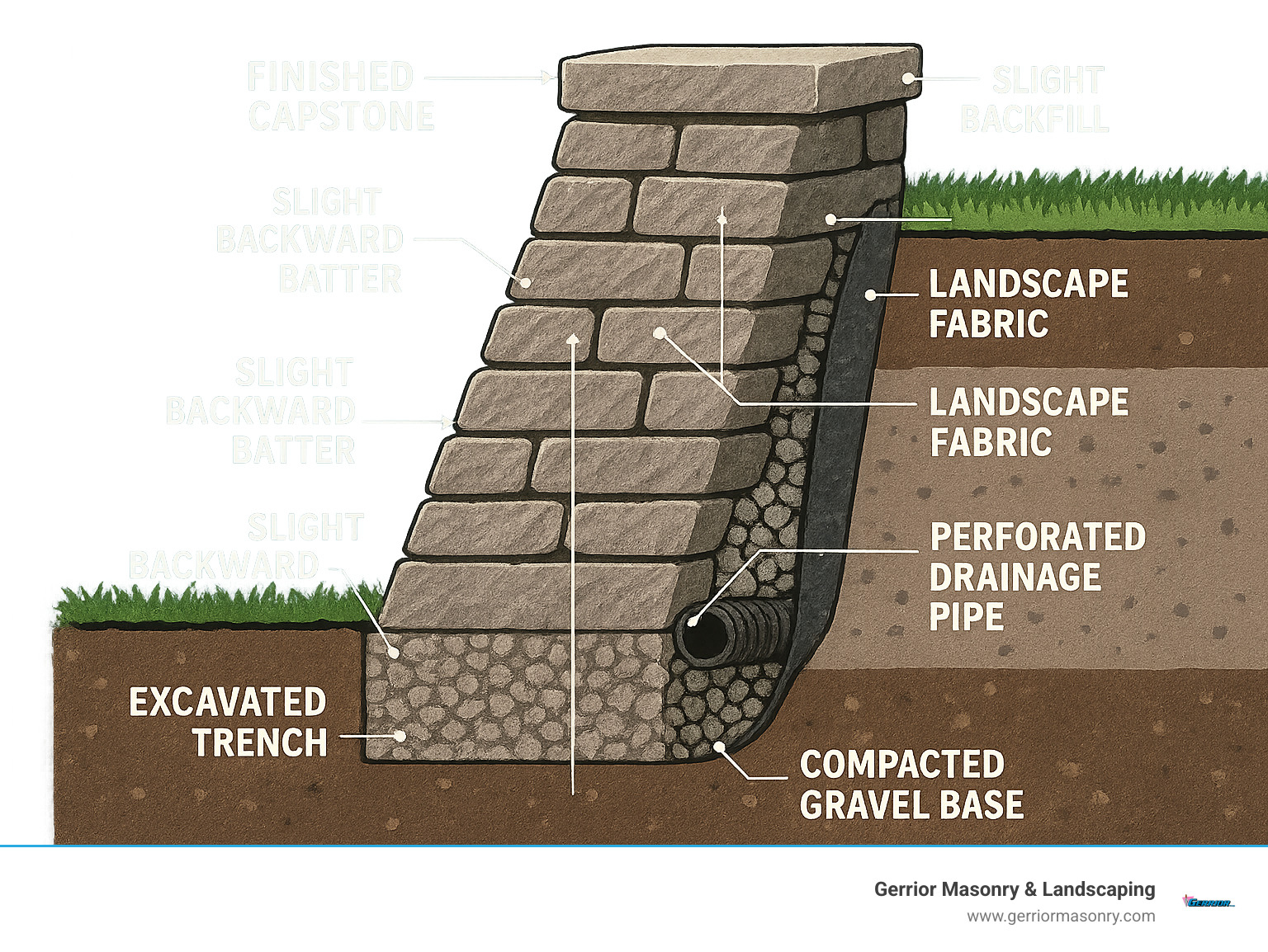 Stone garden wall construction: 3 Solid Steps
