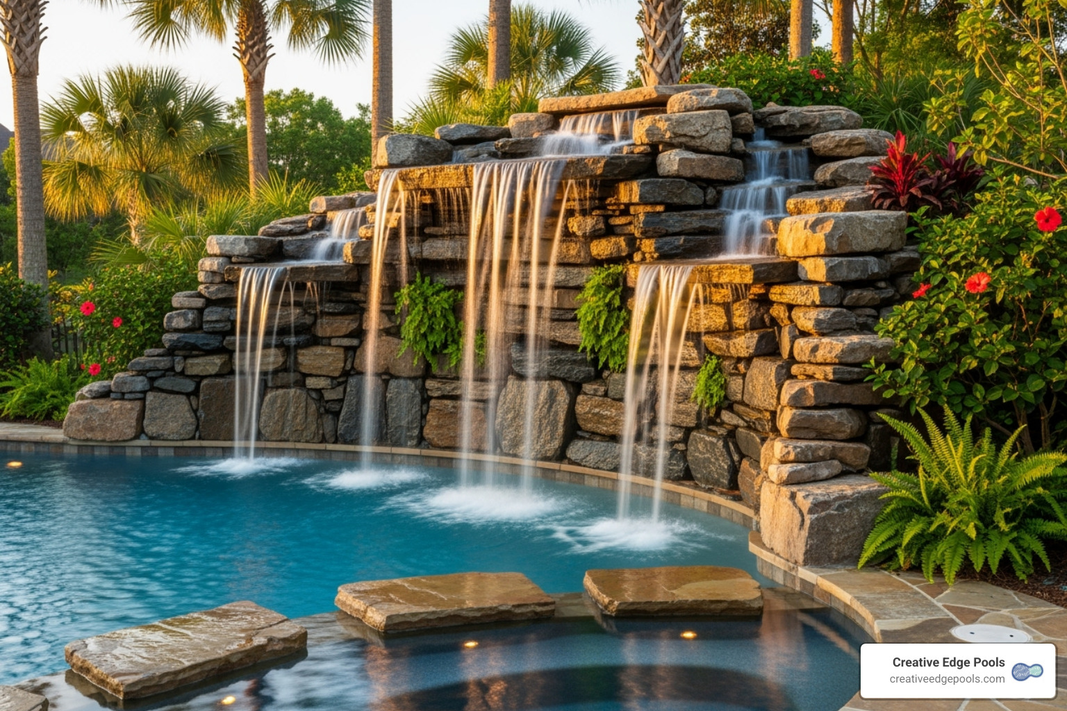 Swimming Pool Waterfall Wall: Stunning DIY 2025