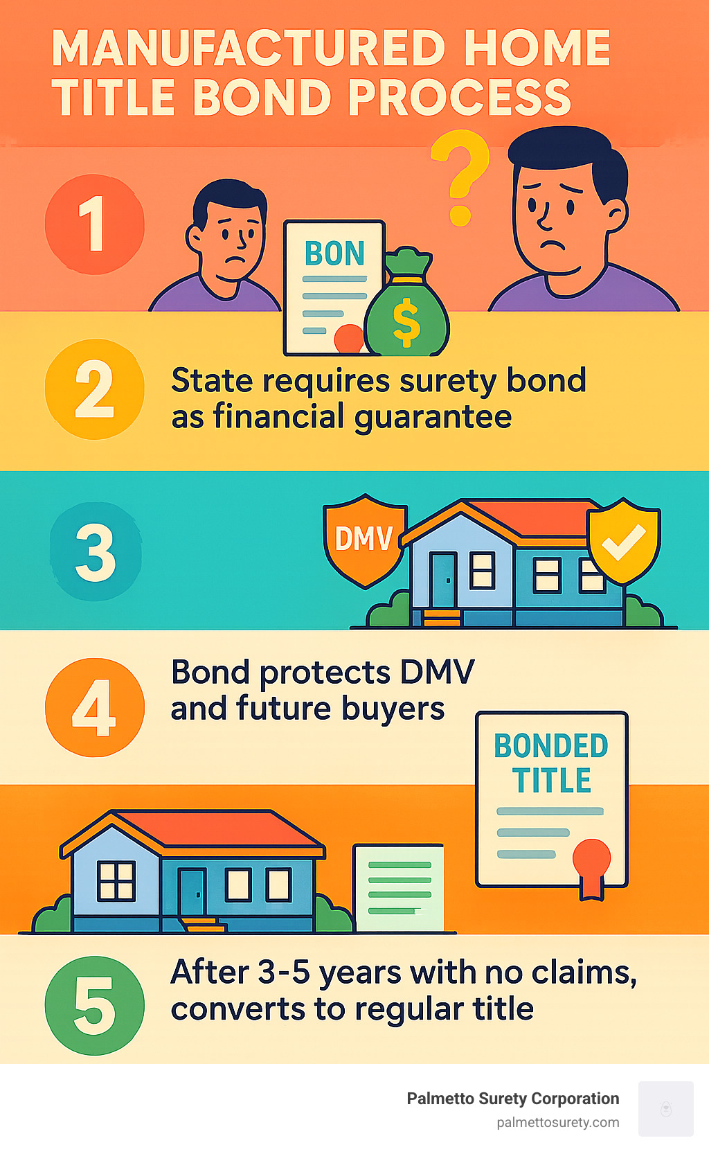 Surety bond for replacement manufactured home title #1Way