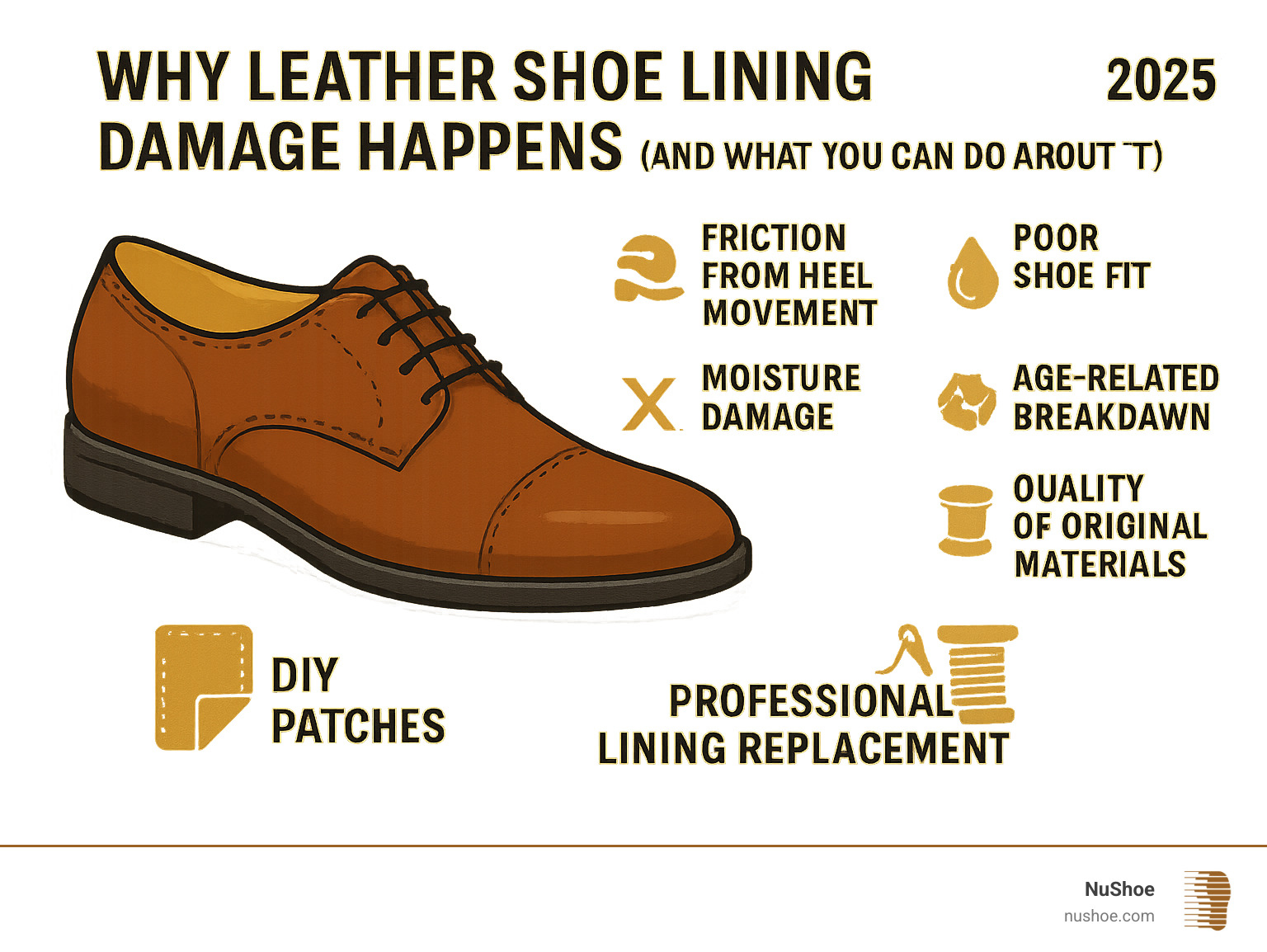 Repair leather shoe lining: 2 Ultimate Fixes
