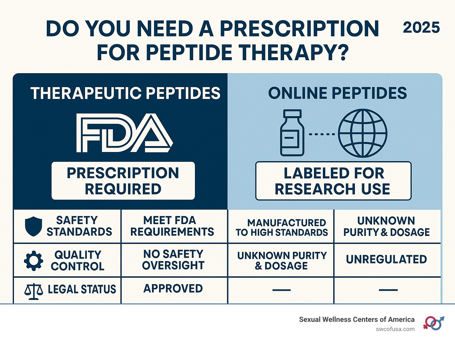 Do you need a prescription for peptide therapy in 2025: Safe Guide