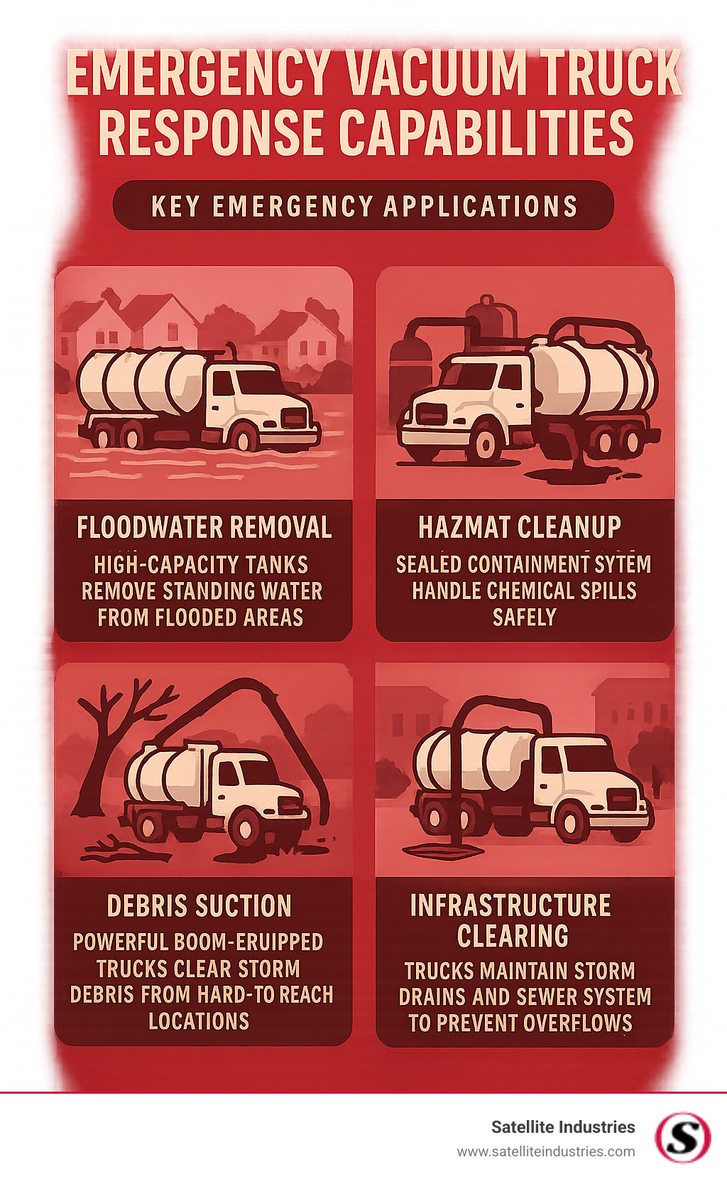 Emergency vacuum truck: 24/7 Critical Aid