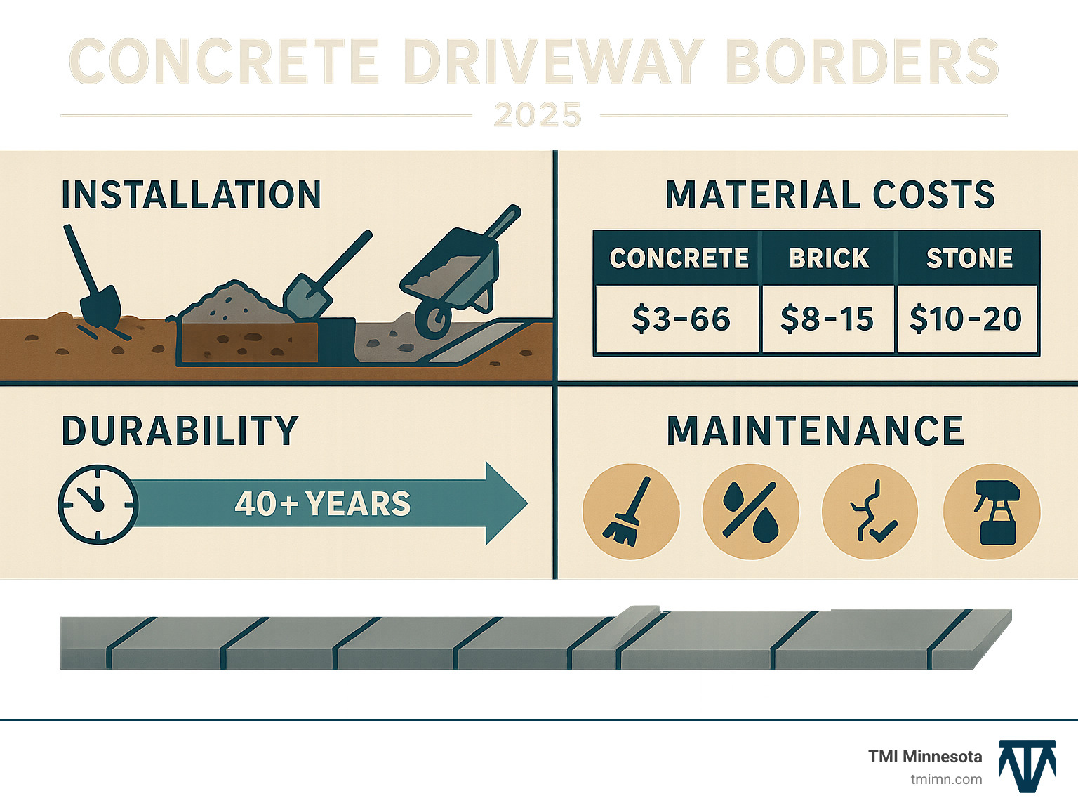 Concrete Driveway Borders: 3 Cost-Saving Steps