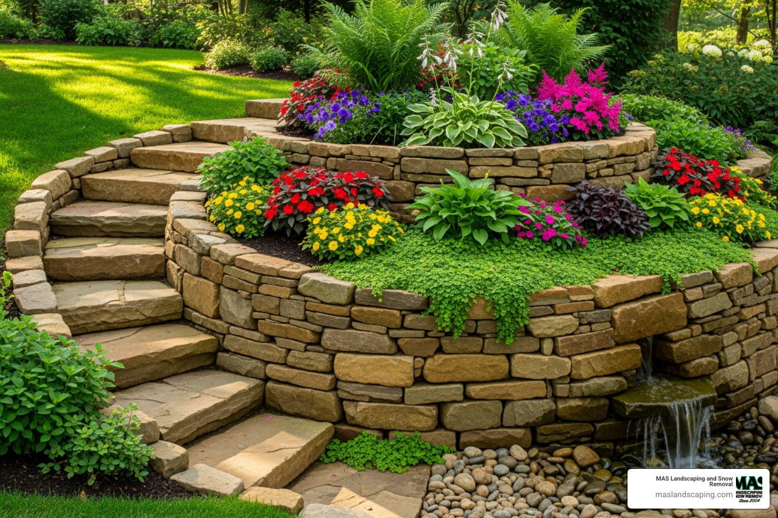Natural Rock Retaining Wall: 4 Easy Steps